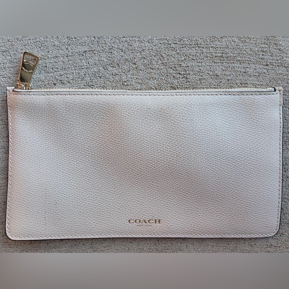Coach | Bags | Coach Leather Bag Insert Slim Pouch Pebbled Leather ...